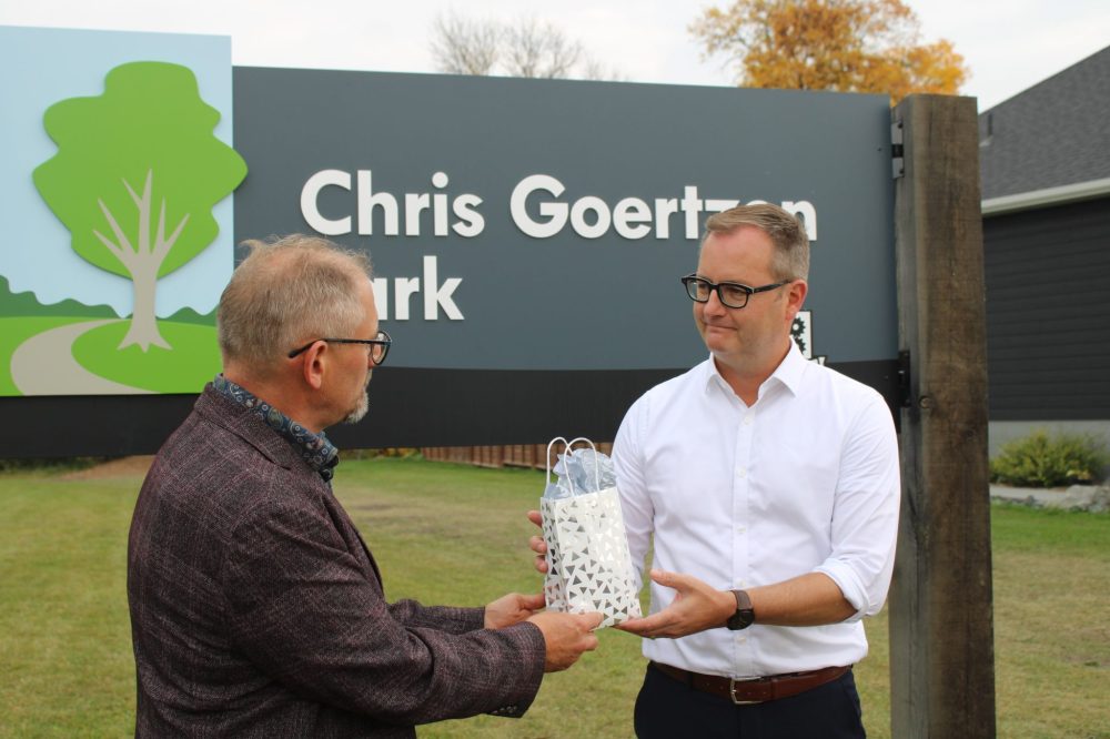 Chris Goertzen Park unveiled – The Carillon